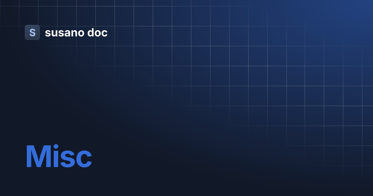 Misc | susano doc